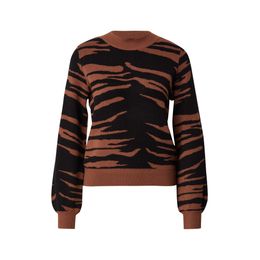 V&eacute;ro Moda Vero Moda Pullover 'VMNANCY' Damen Gr&ouml;&szlig;e S rostbraun / schwarz