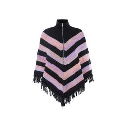 Ebeeza Cape Damen Gr&ouml;&szlig;e XL/XXL lila / pink / schwarz