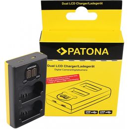Patona Dual LCD USB Ladeger&auml;t f&uuml;r Fuji NP-W235