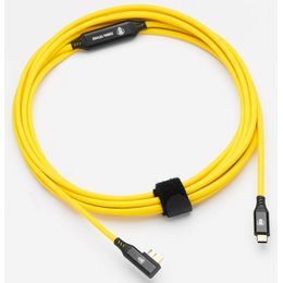CobraTether USB-C an Micro-B 90&deg; 5m gelb