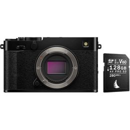 Fujifilm X-E5 Schwarz + Angelbird SD Card AV PRO UHS-II 128GB V60