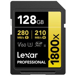 Lexar Professional SDXC Gold 128GB 1800x UHS-II V60