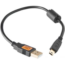 TETHER TOOLS USB 2.0 an USB 2.0 Mini-B 5-Pin 0,3m schwarz