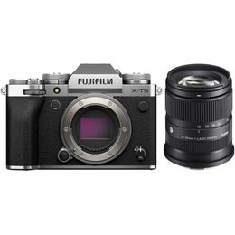Fujifilm X-T5 Geh&auml;use silber + Sigma 18-50mm f2,8 - abzgl. 80,00&euro; SIGMA Weihnachts-Cashback