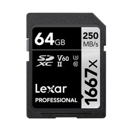 Lexar Professional 1667x UHS II SDXC 64GB V60 250MB/90MB