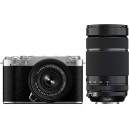 Fujifilm X-M5 Silber + XC15-45mm f3.5-5.6 + XF70-300mm f4-5,6 - abzgl. 100,00&euro; Fujiflm XF Cashback-Aktion