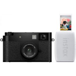 Fujifilm X-HF1 Schwarz + Fujifilm Instax Mini Link3 clay white