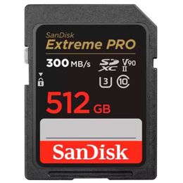 Sandisk SDXC Extreme Pro 512GB 300MB/s V90 UHS II