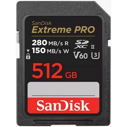 Sandisk SDXC Extreme Pro 512GB 280MB/s V60 UHS II