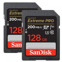 Sandisk SDXC Extreme Pro 128GB 200MB/s UHS I 2er-Pack