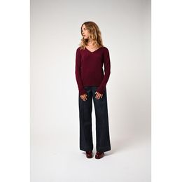 AUTHENTIC CASHMERE Kaschmir-Pullover "Galise" in Bordeaux - 59% | Gr&ouml;&szlig;e L | Damen-pullover-cardigans