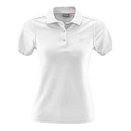 Maier Sports Funktionspoloshirt "Ulrike" in Wei&szlig; - 52% | Gr&ouml;&szlig;e 34 | Damen-outdoor-tops-shirts