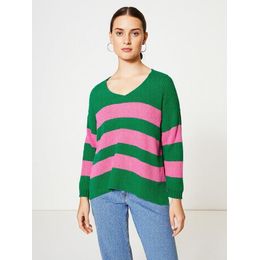 miss goodlife Pullover "Stripes" in Gr&uuml;n/ Pink - 87% | Gr&ouml;&szlig;e M | Damen-pullover-cardigans