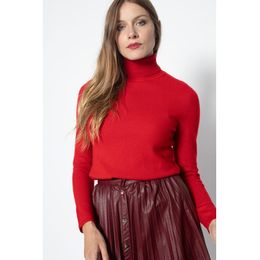 Perfect Cashmere Kaschmir-Rollkragenpullover "Ashley" in Rot - 61% | Gr&ouml;&szlig;e L | Damen-pullover-cardigans