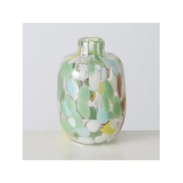 Boltze Vase ''Greena'' in Gr&uuml;n/ Wei&szlig; - (H)17 x &Oslash; 13 cm - 30% | Kerzen-vasen