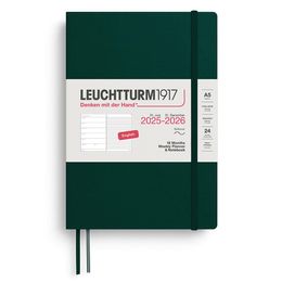 LEUCHTTURM1917 Wochenkalender & Notizbuch in Dunkelgr&uuml;n - A5, ENG - 55% | Buero-schulbedarf