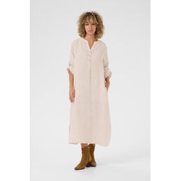 Kaffe Leinen-Kleid in Beige - 53% | Gr&ouml;&szlig;e S/M | Damen-kleider