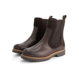 TRAVELIN' Leder-Chelsea-Boots in Braun - 52% | Gr&ouml;&szlig;e 43 | Stiefeletten