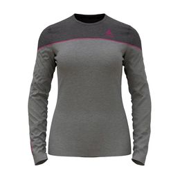 Odlo Funktionsunterhemd "Performance Wool" in Grau - 63% | Gr&ouml;&szlig;e S | Damen-sportunterwaesche