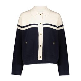 Gant Cardigan in Creme/ Dunkelblau - 65% | Gr&ouml;&szlig;e M | Damen-pullover-cardigans