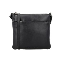 HIDE & STITCHES Leder-Umh&auml;ngetasche "Porto" in Schwarz - (B)20 x (H)18 x (T)2 cm - 61% | Damen-taschen
