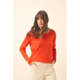 Just Cashmere Kaschmir-Pullover "Fiona" in Orange - 54% | Gr&ouml;&szlig;e M | Damen-pullover-cardigans