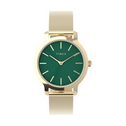 Timex Analoguhr 'Transcend' Damen Gr&ouml;&szlig;e One Size gold / gr&uuml;n
