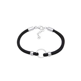 Elli Armband 'Kreis' Damen Gr&ouml;&szlig;e 16 schwarz / silber
