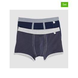 COTONELLA 2er-Set: Boxershorts in Dunkelblau/ Grau - 37% | Gr&ouml;&szlig;e S | Herren-waesche