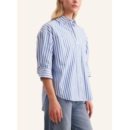Seidensticker Bluse in Wei&szlig;/ Hellblau - 58% | Gr&ouml;&szlig;e 38 | Damen-blusen