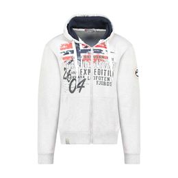 Geographical Norway Sweatjacke "Gelegant" in Grau - 68% | Gr&ouml;&szlig;e M | Herren-sweatshirts-jacken