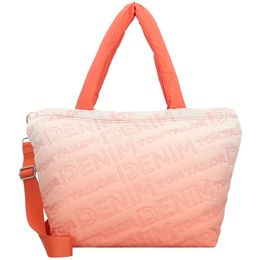 Tom Tailor Denim Shopper 'Lexa' Damen Gr&ouml;&szlig;e One Size orange / hellorange / wei&szlig;