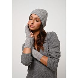AUTHENTIC CASHMERE Kaschmir-M&uuml;tze "Scott" in Grau - 49% | Damen-muetzen-caps