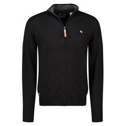 Geographical Norway Cardigan "Fregate" in Schwarz - 56% | Gr&ouml;&szlig;e L | Herren-pullover-cardigans