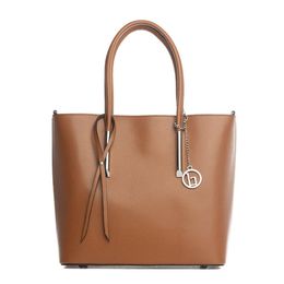 Lia Biassoni Leder-Schultertasche "Mallero" in Cognac - (B)32 x (H)30 x (T)12 cm - 71% | Damen-taschen