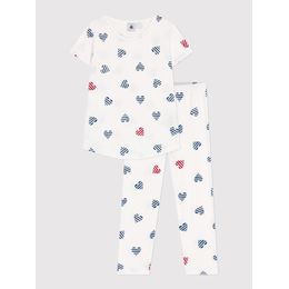 Petit Bateau Pyjama in Wei&szlig; - 35% | Gr&ouml;&szlig;e 128 | Baby-waesche
