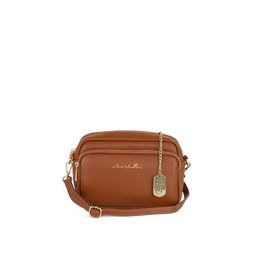 Anna Morellini Leder-Umh&auml;ngetasche "Tabita" in Camel - (B)22 x (H)15 x (T)10 cm - 72% | Damen-taschen