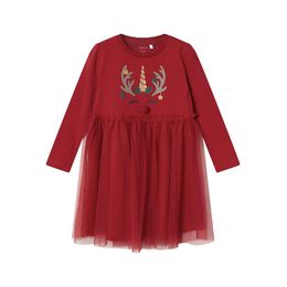 name it Kleid "Rjul" in Rot - 11% | Gr&ouml;&szlig;e 128 | Kinderkleider
