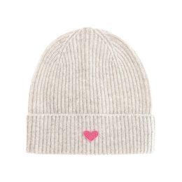 Zwillingsherz Kaschmir-Beanie in Grau/ Grau - 43% | Damen-muetzen-caps