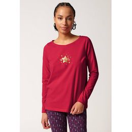 Skiny Pyjama-Oberteil in Rot - 52% | Gr&ouml;&szlig;e 40 | Damen-loungewear