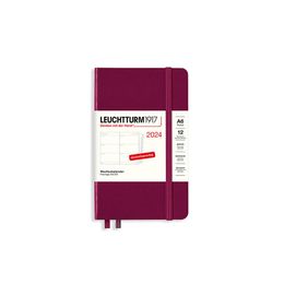 LEUCHTTURM1917 Wochenkalender in Bordeaux - (B)9 x (H)15 cm, DE - 69% | Buero-schulbedarf