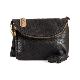 Anna Morellini Leder-Umh&auml;ngetasche "Lydia" in Schwarz - (B)22 x (H)18 x (T)2 cm - 73% | Damen-taschen