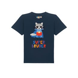 watabout.kids T-Shirt 'Superbruder' Jungen Gr&ouml;&szlig;e 152/158 blau / navy / grau / rot