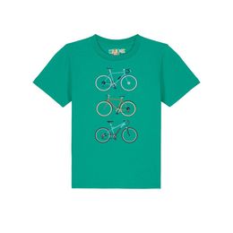 watabout.kids T-Shirt '3 Fahrr&auml;der' Jungen Gr&ouml;&szlig;e 134/146 navy / hellblau / grasgr&uuml;n / wei&szlig;