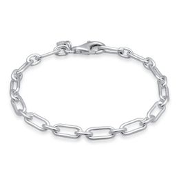 Kuzzoi Armb&auml;nder - Armband Gliederkette Modern Oval 925 Sterling Silb - Gr. 21 CM - in Silber - f&uuml;r Damen