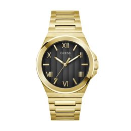 Guess Analoguhr 'VINYL' Herren Gr&ouml;&szlig;e One Size gold / schwarz