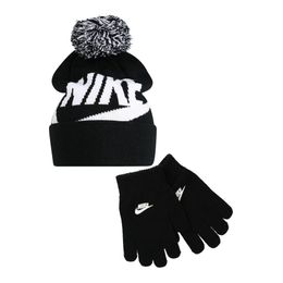 Nike Sportswear Set 'Swoosh Pom' M&auml;dchen Gr&ouml;&szlig;e S/XXL schwarz / wei&szlig;