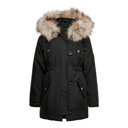 Kids Only M&auml;dchen KIDS Only Winterjacke &raquo;KOGIRIS FUR PARKA OTW&laquo; mitKapuze mit elastischem Taillengummi schwarz 152