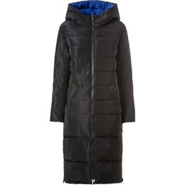Heine Damen Steppmantel mit Wende-Funktion schwarz-royalblau Gr&ouml;&szlig;e 40