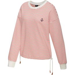 H.I.S. Damen Sweatshirt rot-offwhite Gr&ouml;&szlig;e 32/34